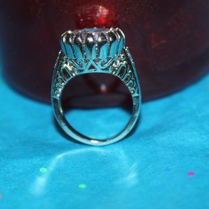 teri2037 | Jewelry | Nwt Large Round Clear Sapphire Ring | Poshmark